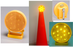 Battery-Operated Directional Warning Light On North American Signal Co.