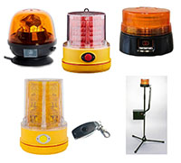 Battery Powered - Portable Warning Lights On North American Signal Co.